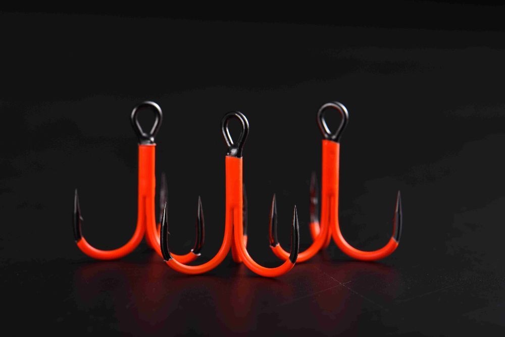 BKK SPEAR 21 UVO Treble Hooks Orange - treble hooks for deep freshwater ...