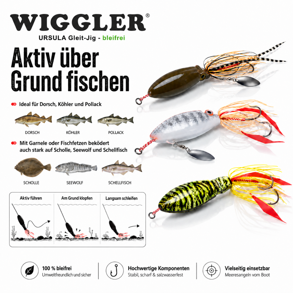 WIGGLER URSULA Sliding Jig – Lead-Free Sea Jig